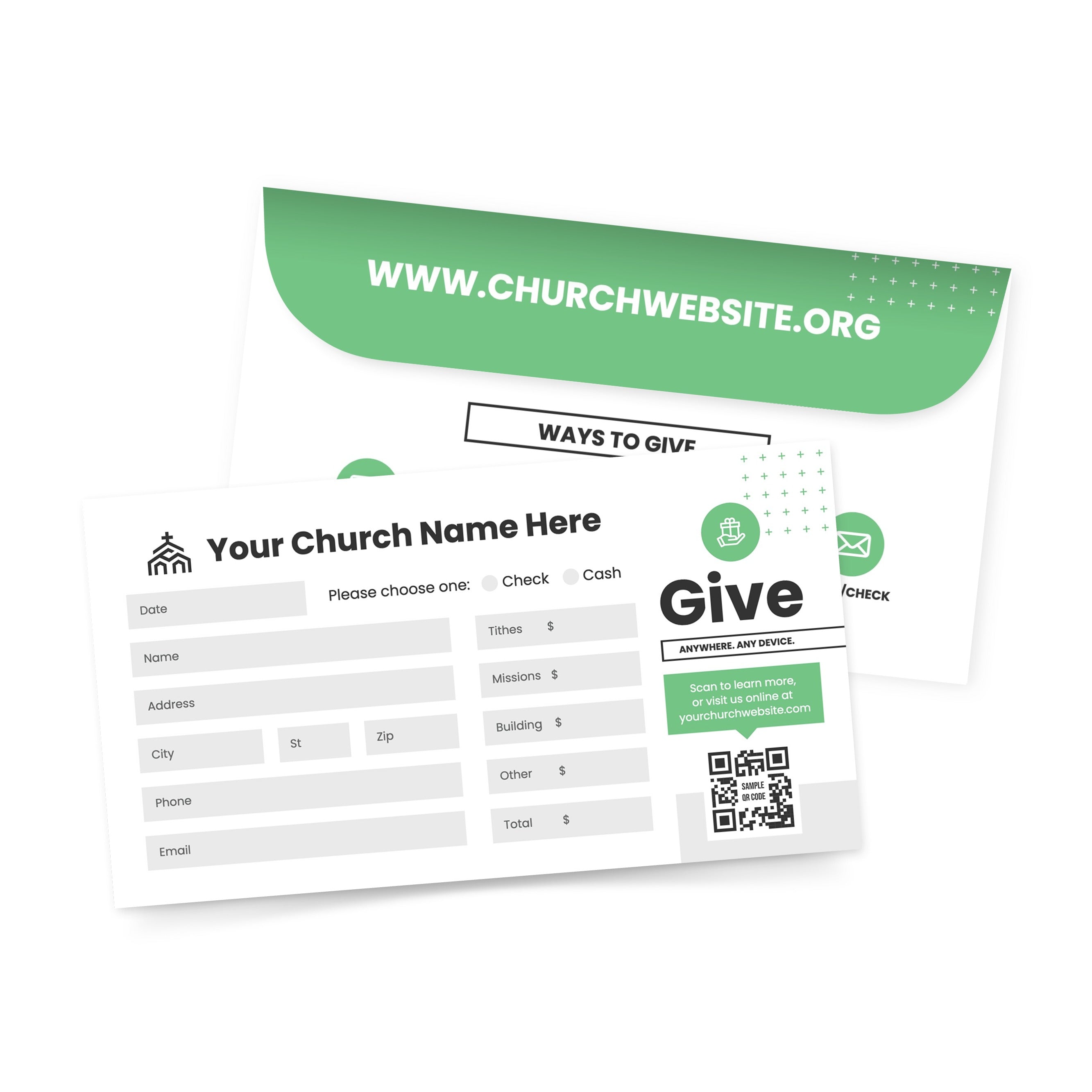 Giving Envelopes Simple Modern Tithely Print