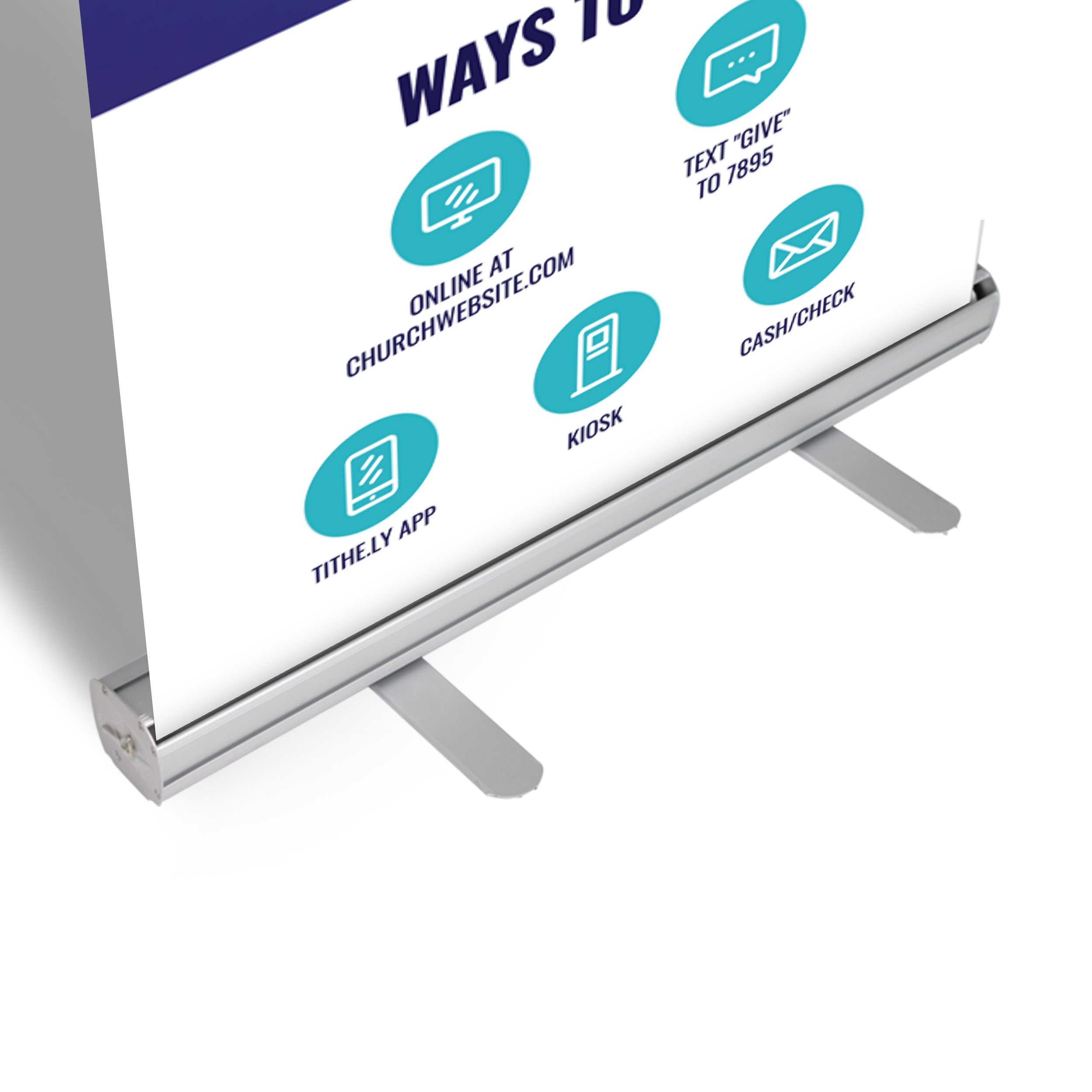 Retractable Banner - Soft Blue – Tithely Print