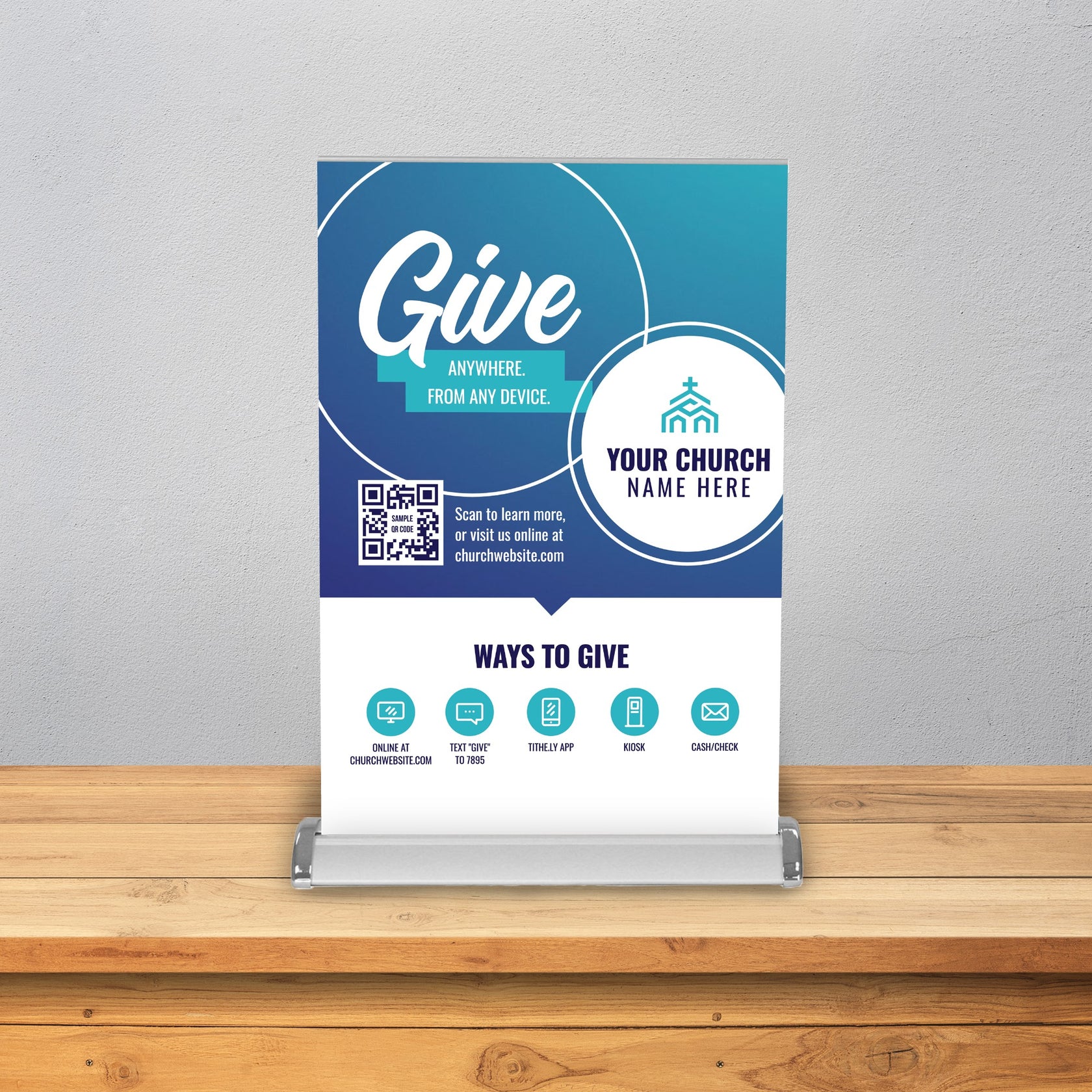 Tabletop Display - Soft Blue – Tithely Print