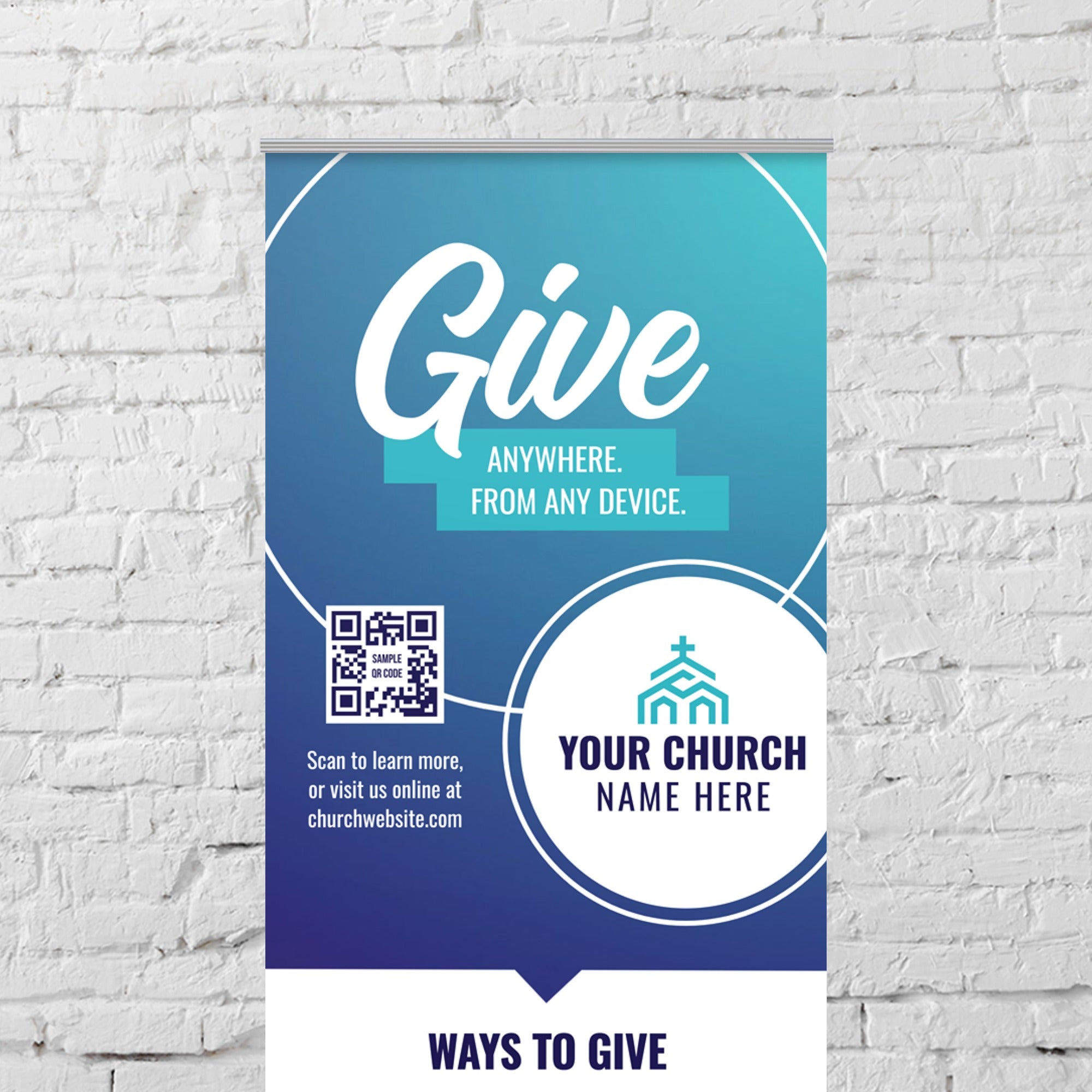 Retractable Banner - Soft Blue – Tithely Print