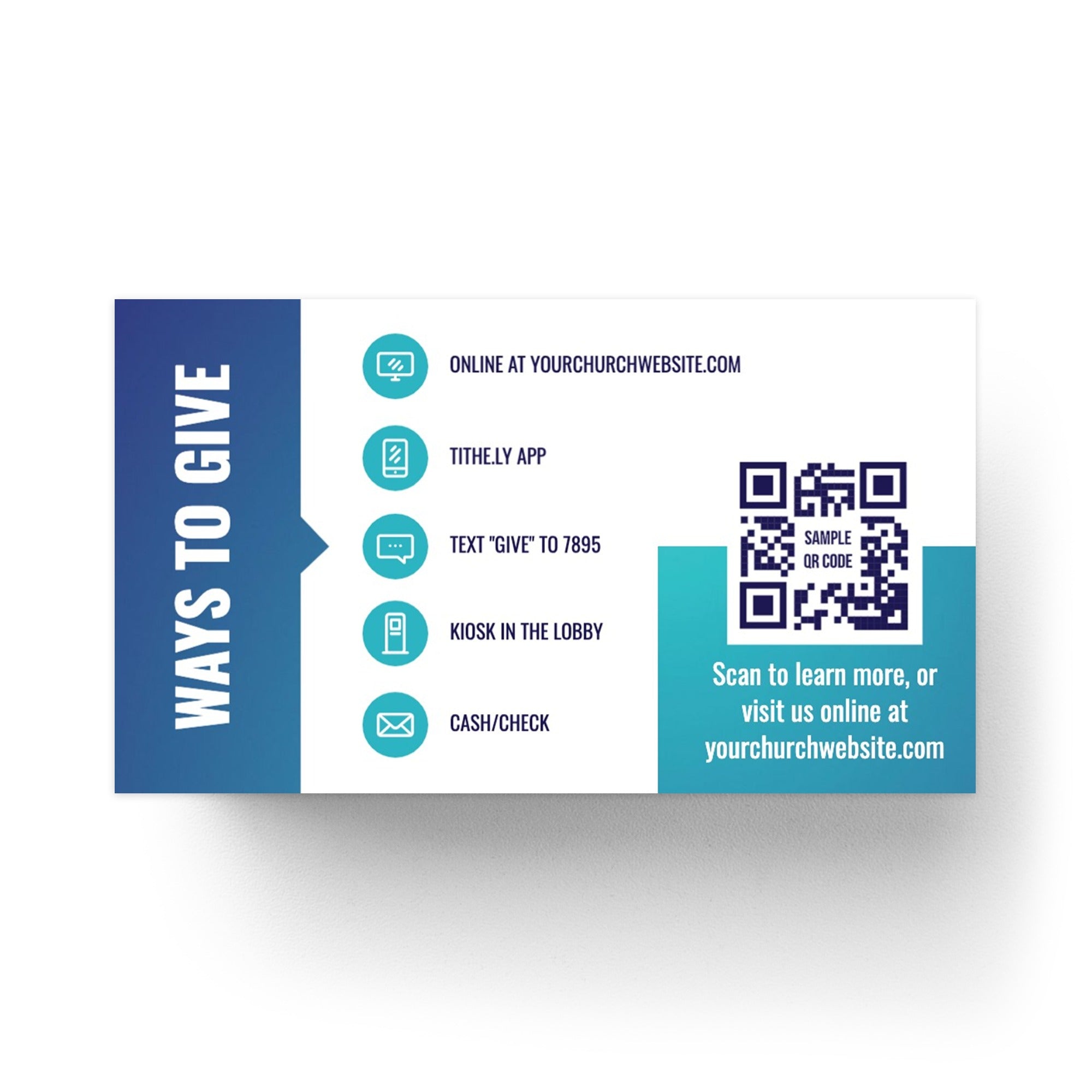 Mini Giving Cards - Soft Blue – Tithely Print