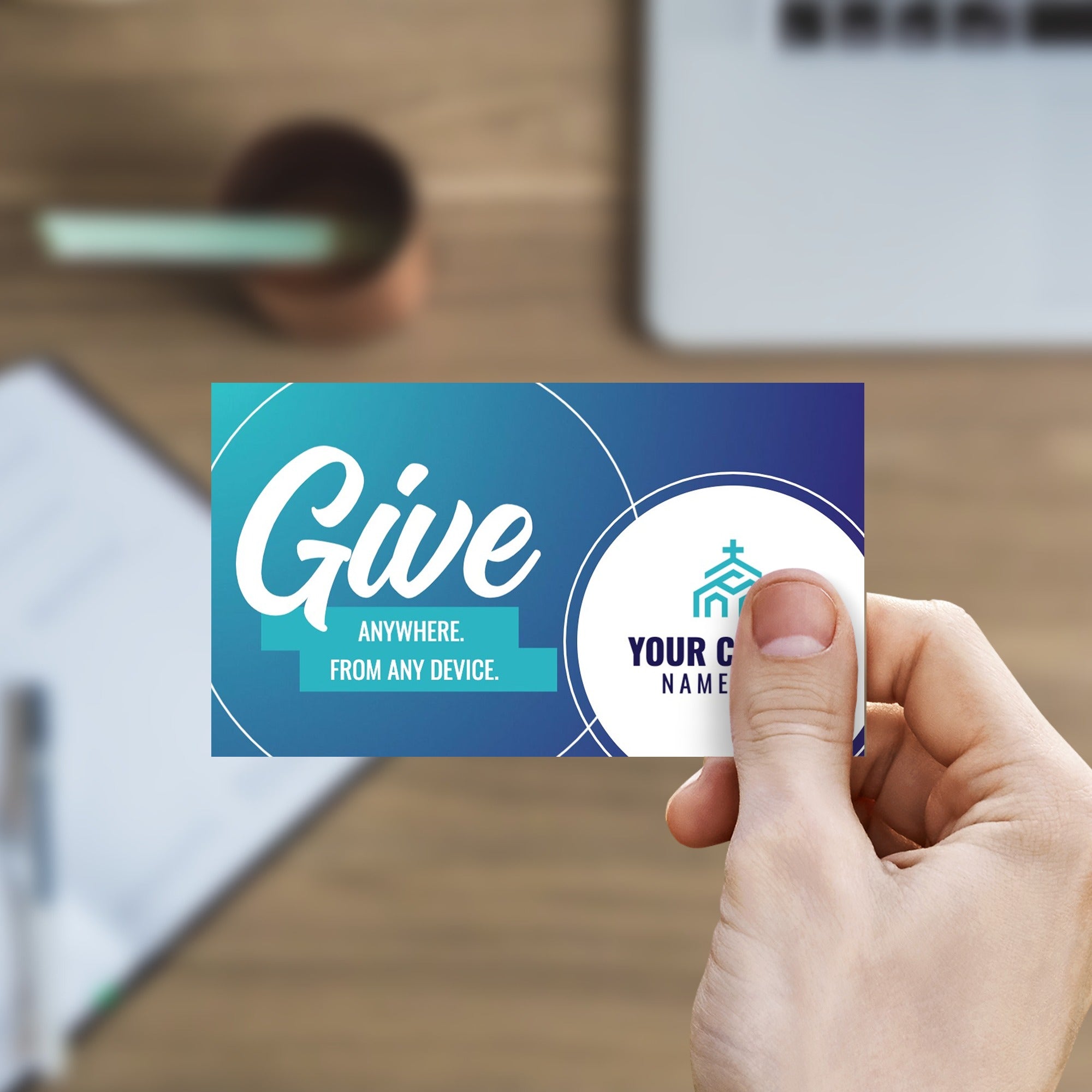 Mini Giving Cards - Soft Blue – Tithely Print